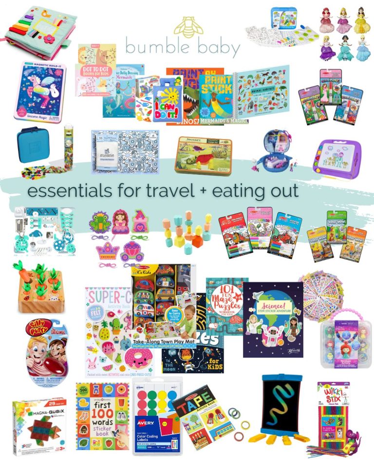 Essential entertainment for travel + eating out with kids - Bumblebaby